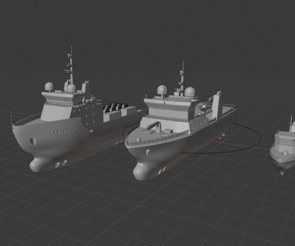 ArtStation - Set of schematic vessels (3 pieces) | Resources