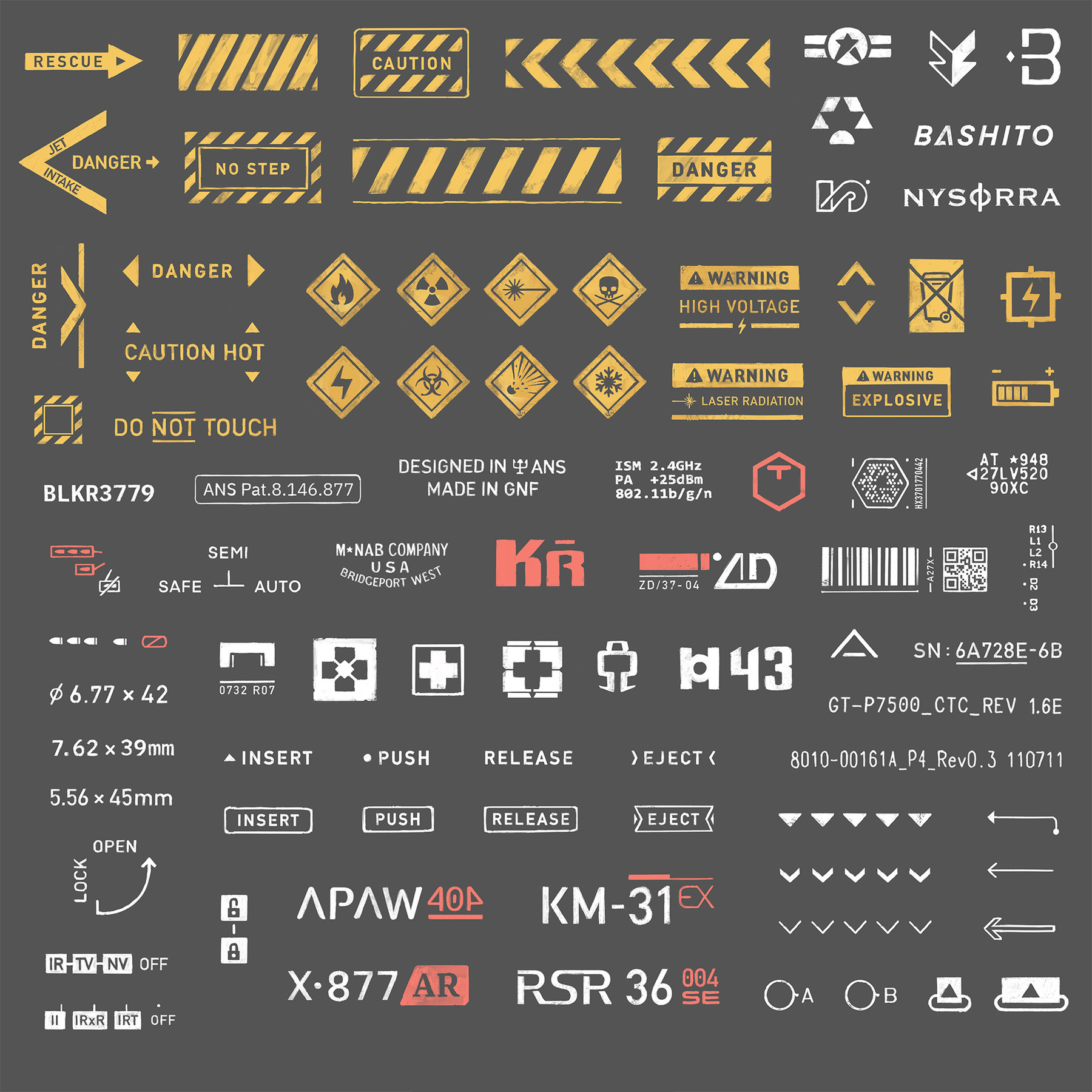 ArtStation - Hand-drawn Decals Vol. 1 | Game Assets