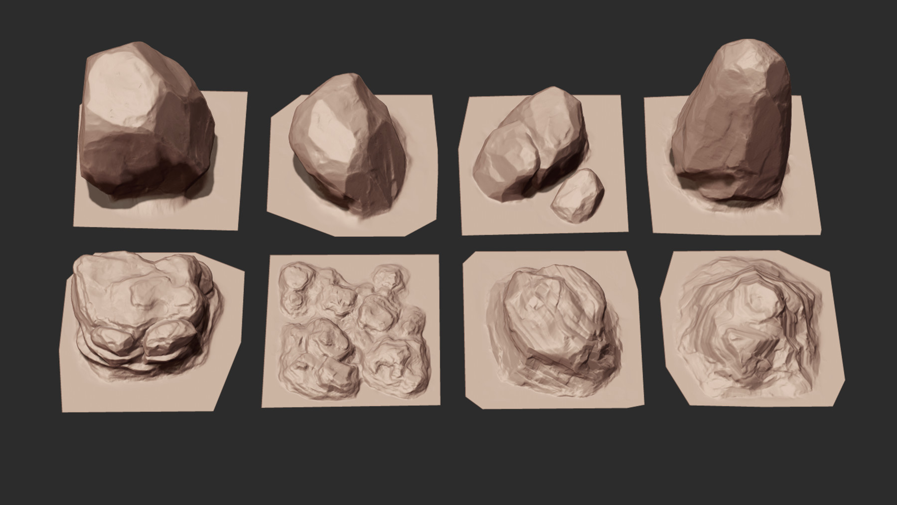 ArtStation - Ultimate Rock Pack Volume 1 | Brushes