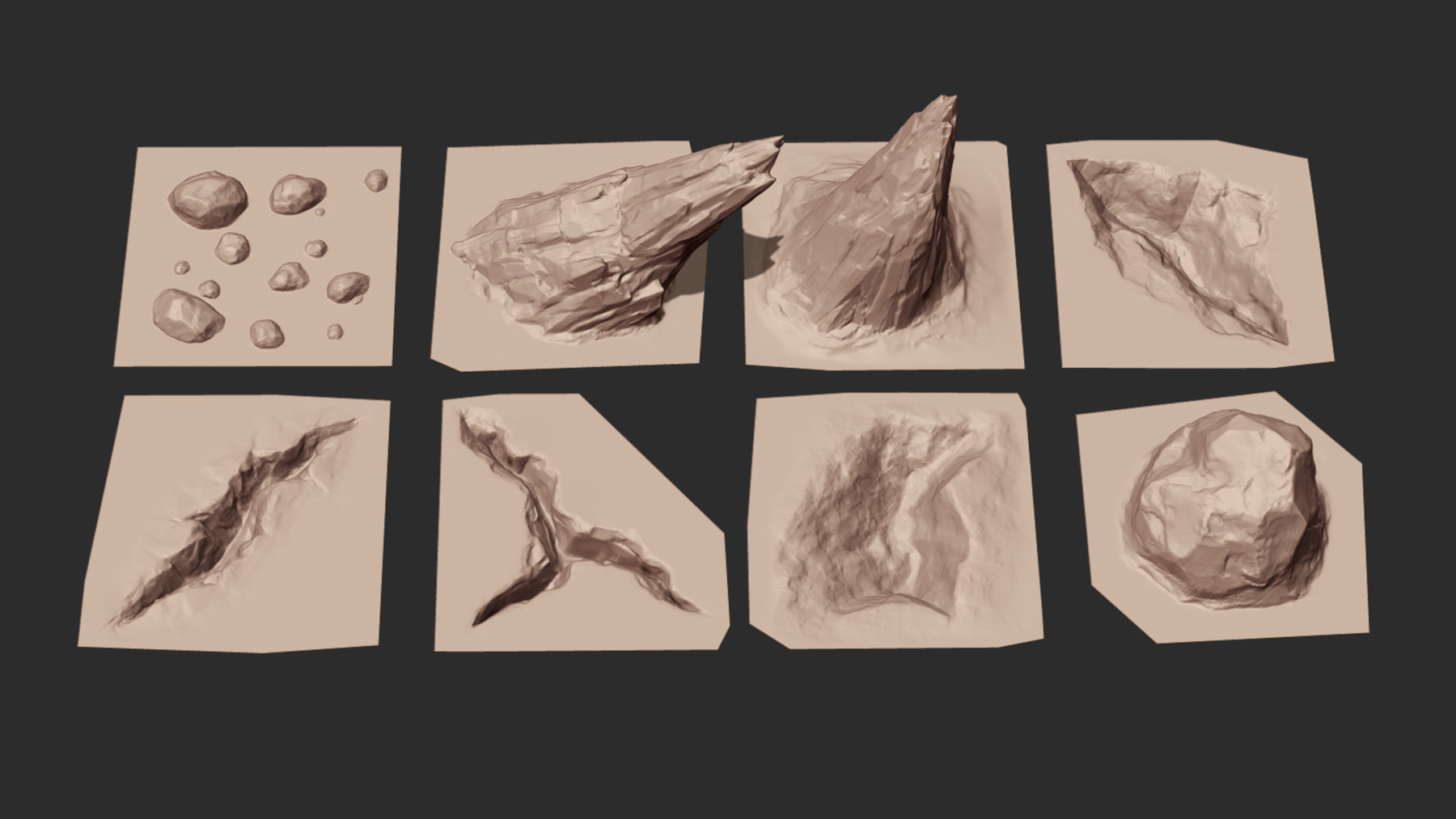 ArtStation - Ultimate Rock Pack Volume 1 | Brushes