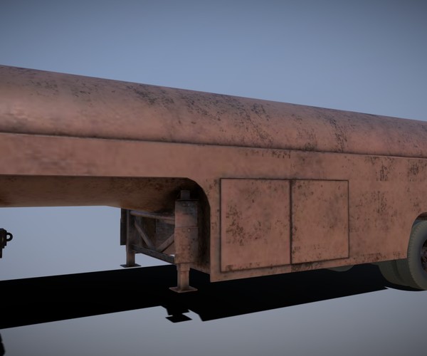 ArtStation - Old American Semi Truck and Tanker Trailer | Resources