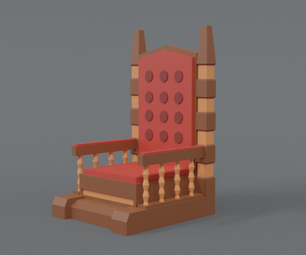 ArtStation - Low Poly Cartoon Throne | Game Assets