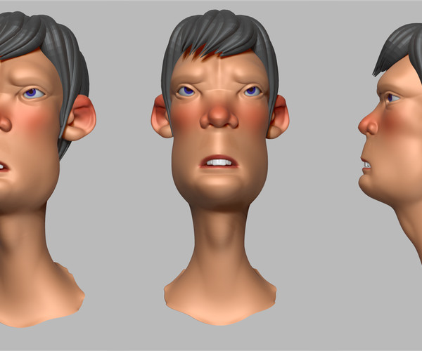 ArtStation - 3D Stylized Cartoon Faces Set (1) Zbrush Tools Files ...