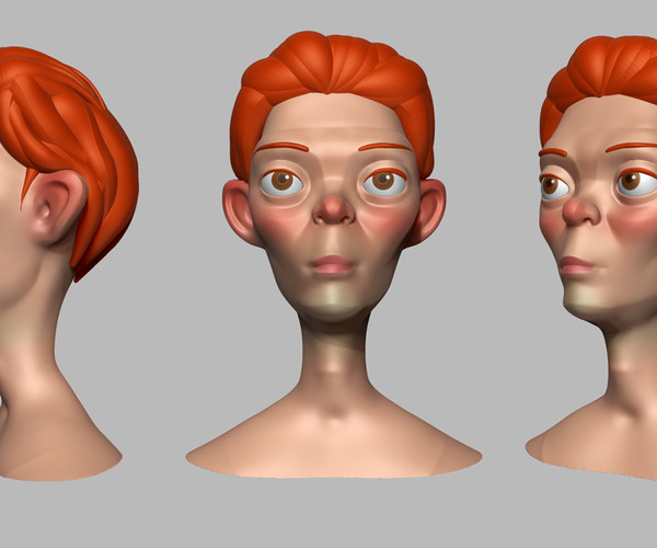 ArtStation - 3D Stylized Cartoon Faces Set (1) Zbrush Tools Files ...