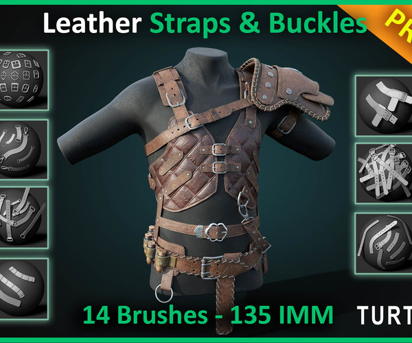 ArtStation - Leather Straps & Buckles | Brushes