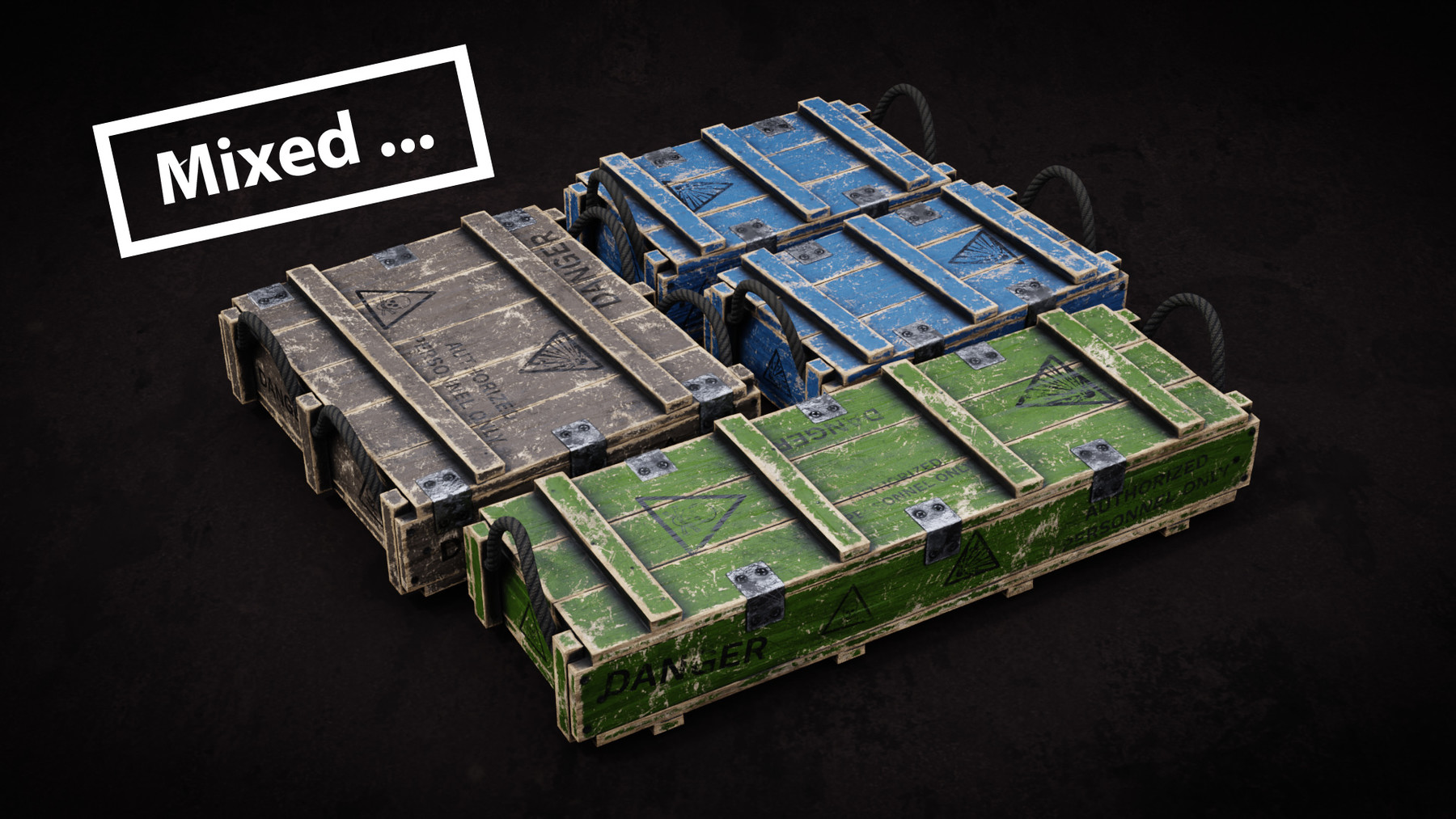 ArtStation - Wood Army Crates - Pack of 3 different Sizes with 4 ...