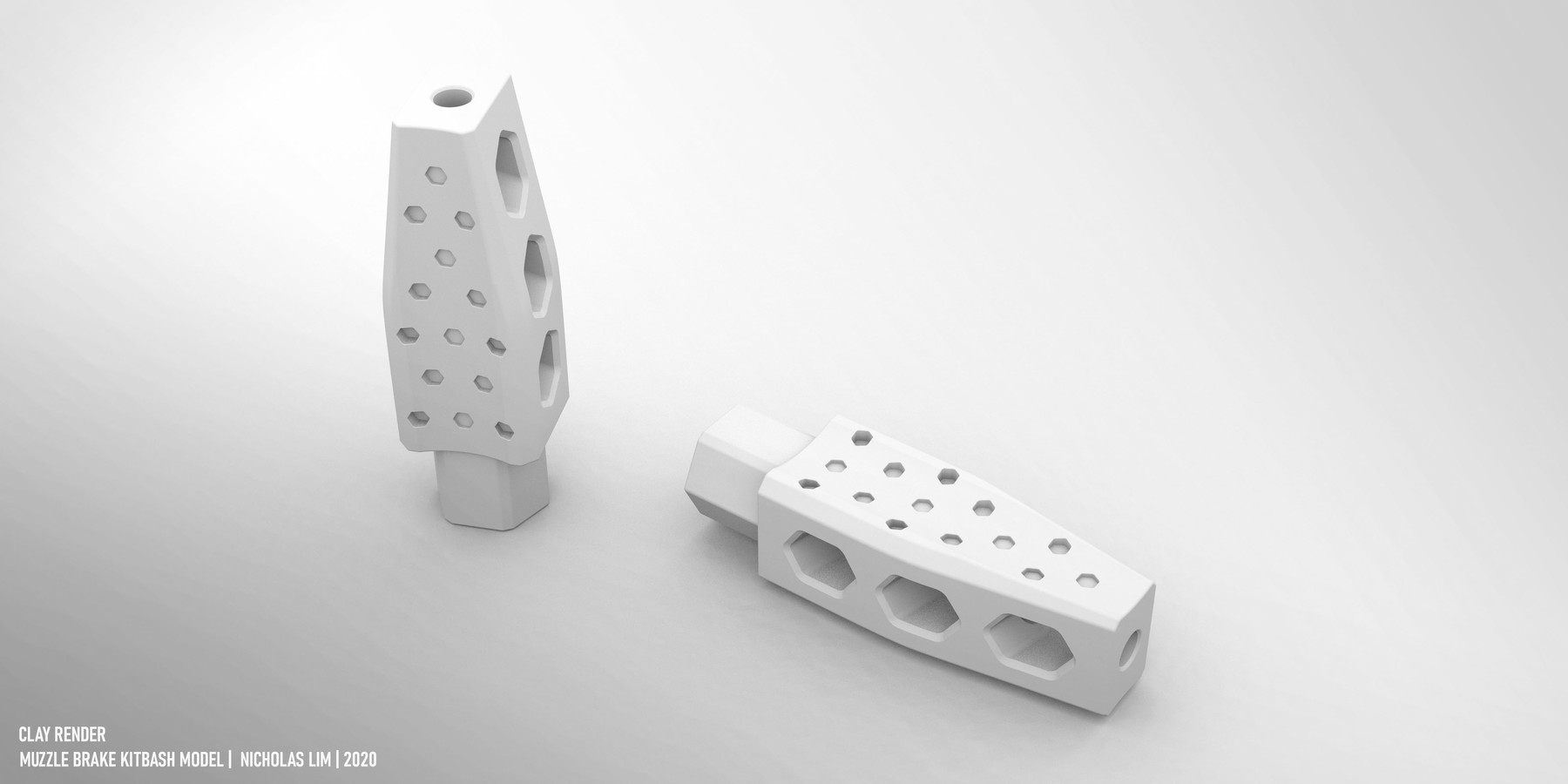 ArtStation - Rifle Muzzle Brake Kitbash Model (Sample) | Resources