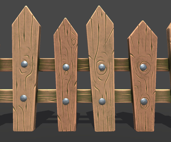 ArtStation - Stylized modular wooden fences pack | Game Assets