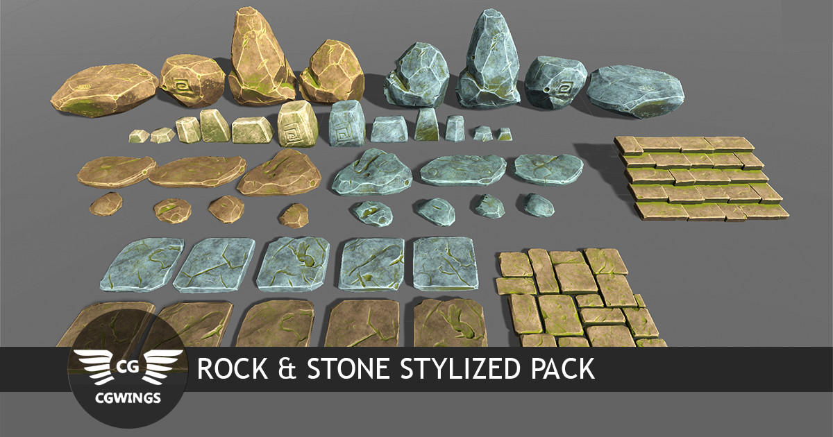 ArtStation - Stylized Rock and Stone Pack | Game Assets