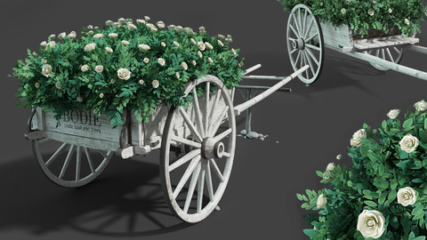 ArtStation - Cart with flowers | Resources