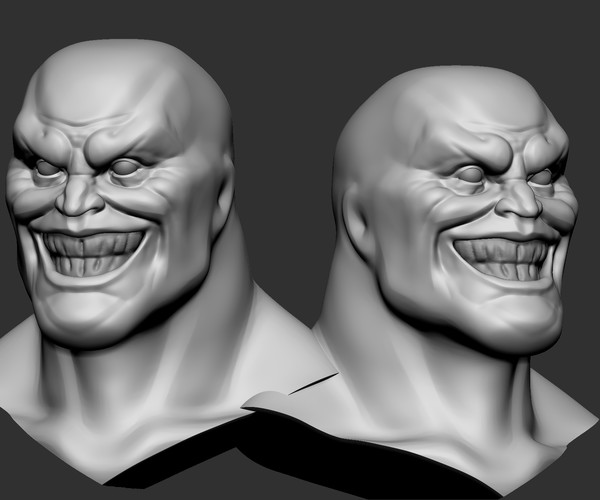 ArtStation - Basemesh enemy head smile1 | Resources