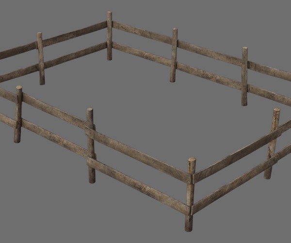 ArtStation - Wooden Fence 1A | Game Assets