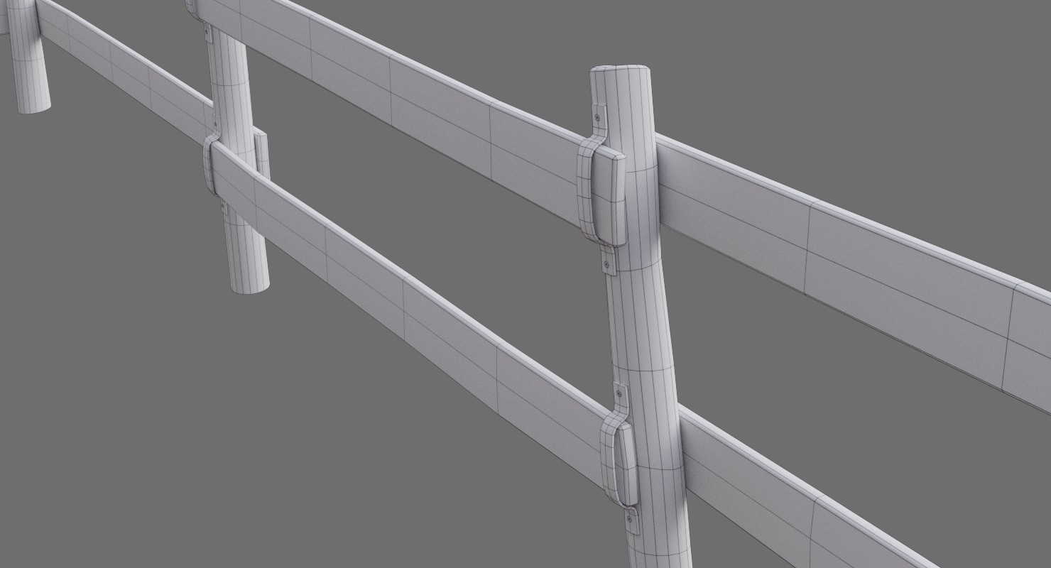 ArtStation - Wooden Fence 1B | Game Assets