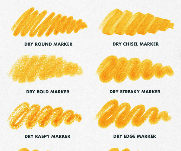 ArtStation - MARKER BRUSHES FOR PROCREATE 5 | Brushes