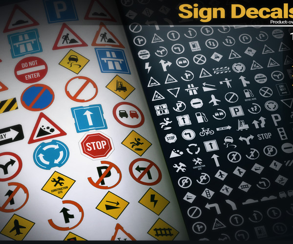 ArtStation - Sign Decals Vol.2 | Game Assets