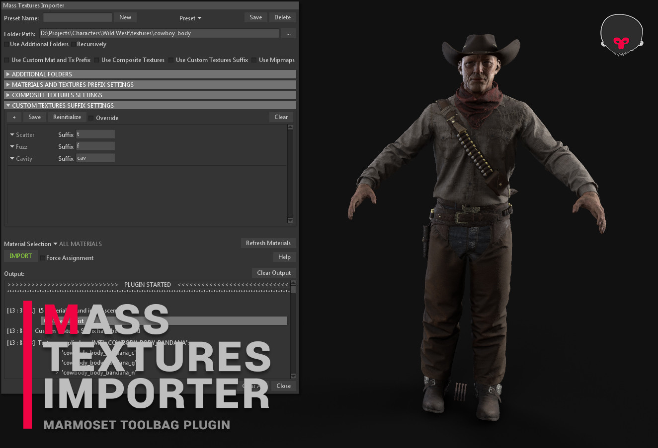 ArtStation - Mass Textures Importer (Marmoset Toolbag plugin) | Resources