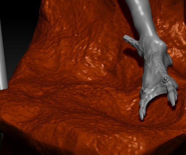 ArtStation - 3d character of my authorship. Hellish demon sitting on ...