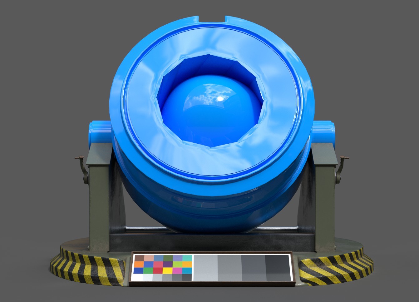 Miroslav Šamánek - PBR 3D model - Shader ball with color chart for hard ...
