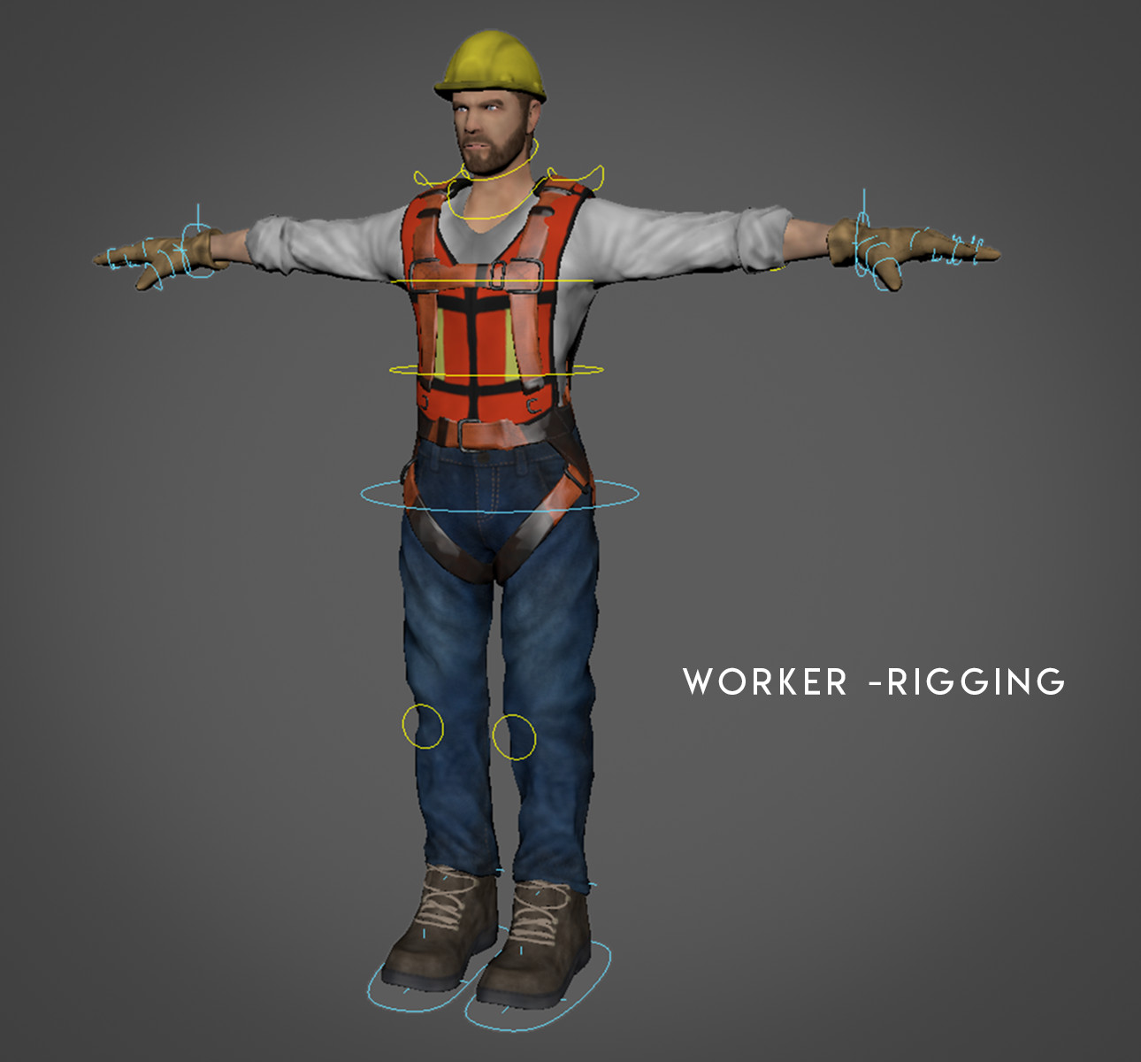ArtStation - Worker - Construction - Ready to Game - Low Poly - 3D ...