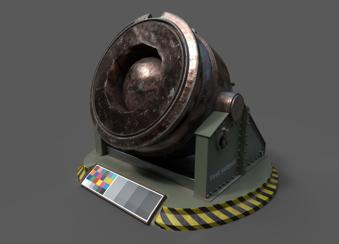 ArtStation - PBR 3D model - Shader ball with color chart for hard ...