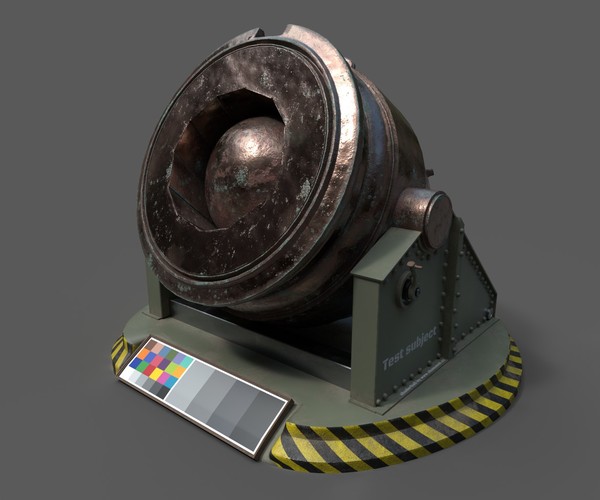 ArtStation - PBR 3D model - Shader ball with color chart for hard ...