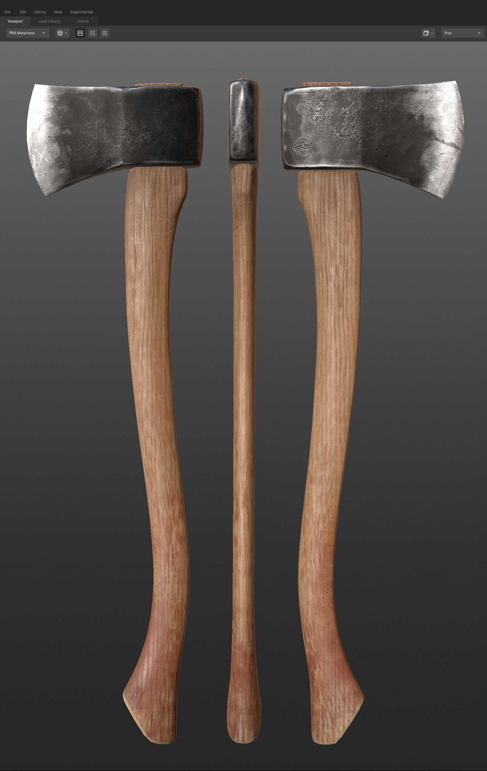 ArtStation - Felling Axe with Sheath | Game Assets