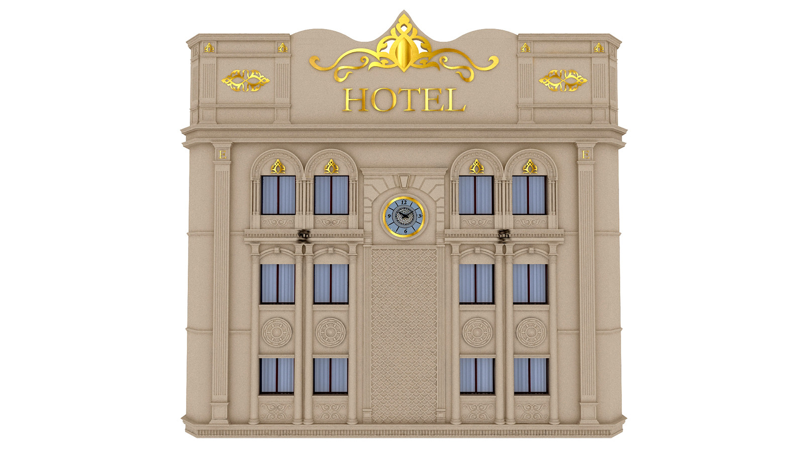 ArtStation - Classical Hotel Building | Resources