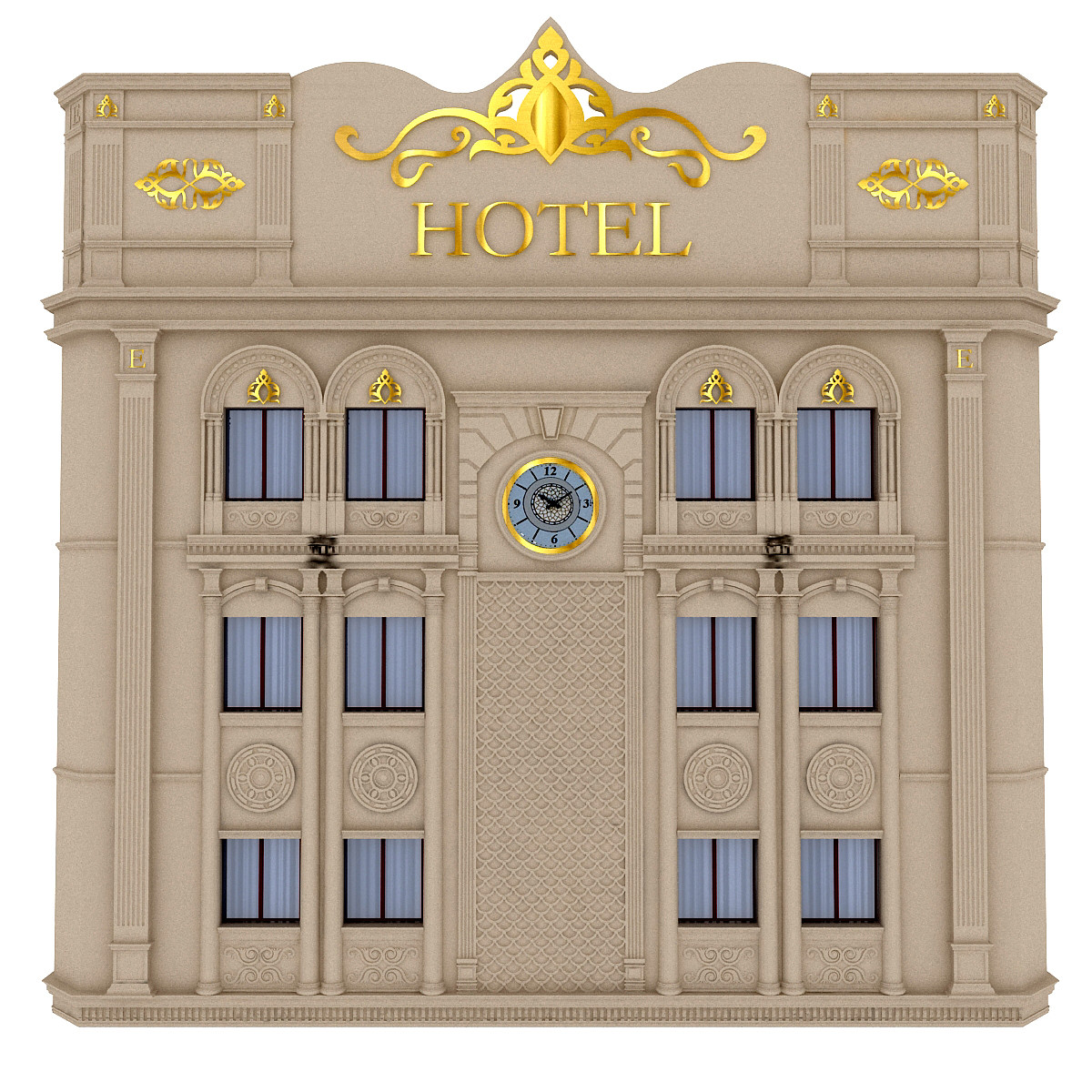 ArtStation - Classical Hotel Building | Resources