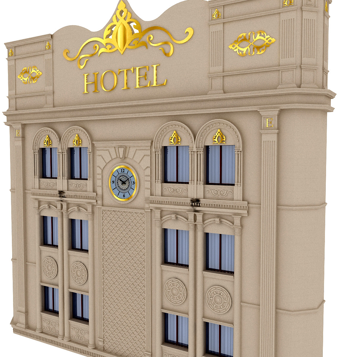 ArtStation - Classical Hotel Building | Resources
