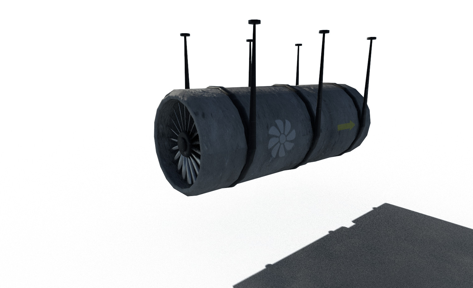 ArtStation - Tunnel Ventilation Fan Model - Low Poly Model | Game Assets