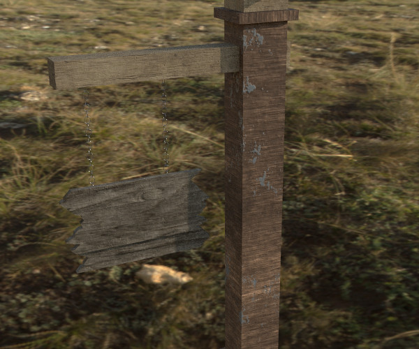 ArtStation - All in one package - 5 Old sign Models - Low Poly | Game ...