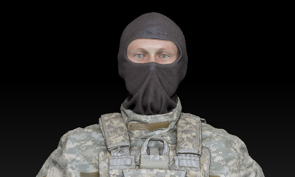 ArtStation - Military man in balaclava 130 | Game Assets