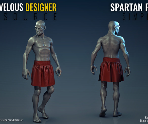 ArtStation - Spartan Robe - Simple - Marvelous Designer Resource ...