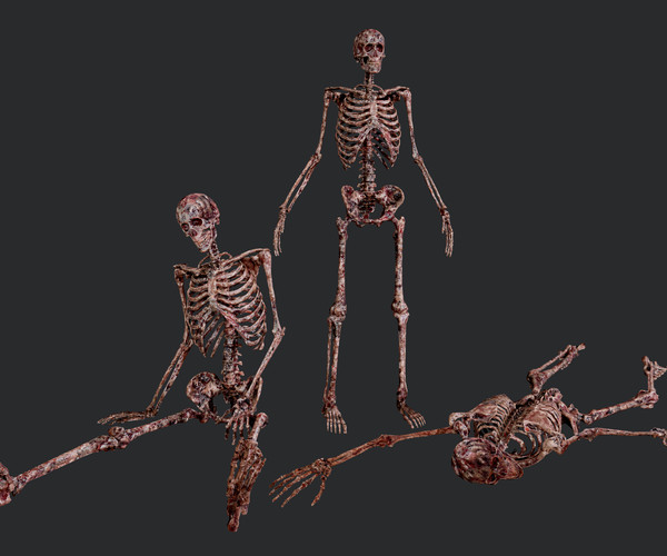 ArtStation - 10 Bloody Horror Skeletons | Game Assets