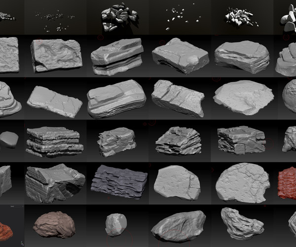 ArtStation - Rocks for render ( 30 models bundle and a little bit more ...
