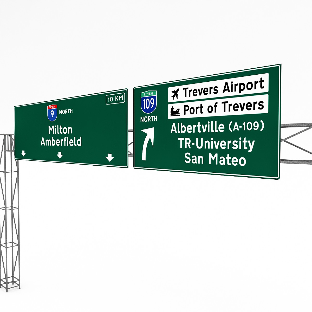 ArtStation - 3D Traffic Sign Model 06 | Game Assets