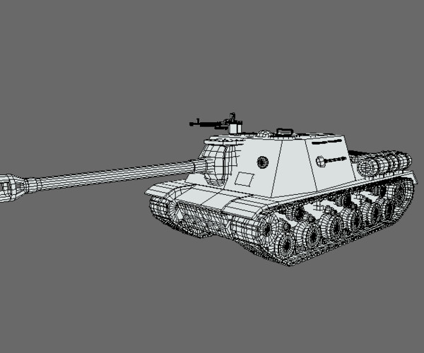 ArtStation - Low Poly Cartoon ISU 122S Tank | Game Assets