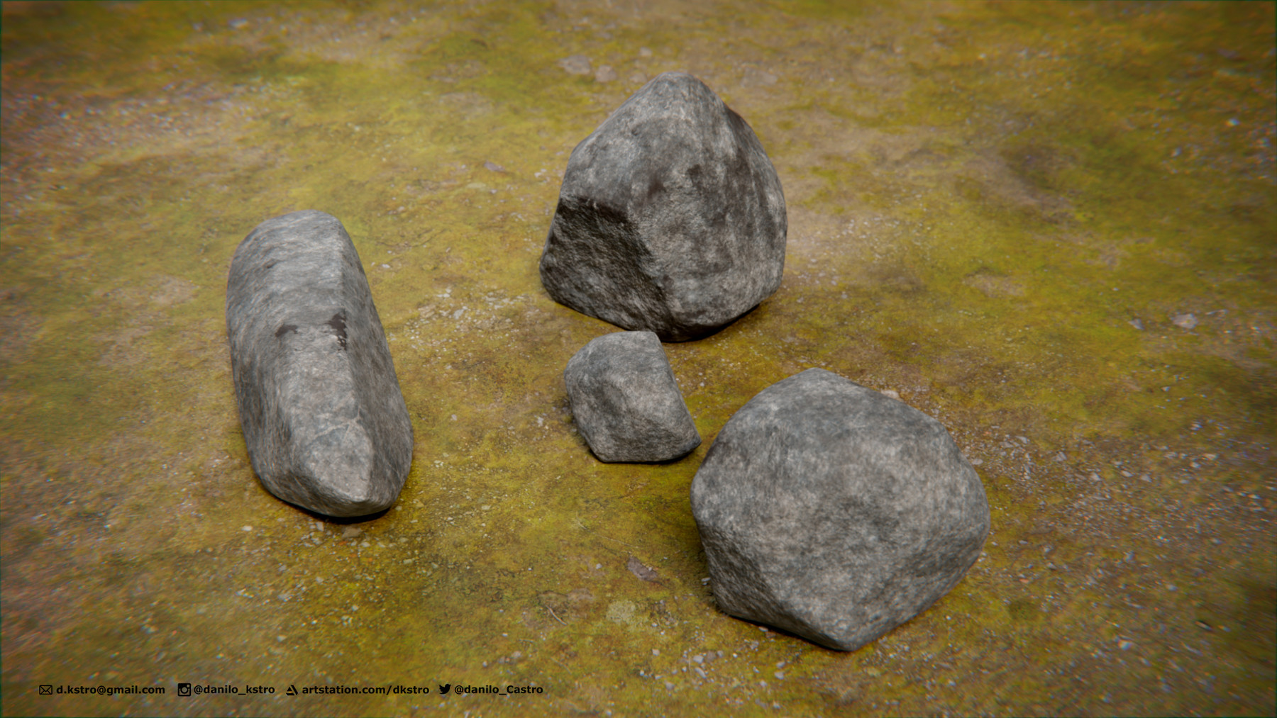 ArtStation - Rocks | 3D model | 2K Textures | Resources