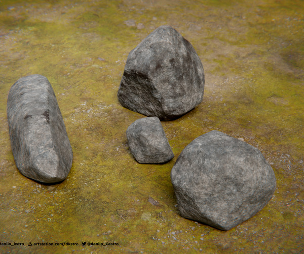 ArtStation - Rocks | 3D model | 2K Textures | Resources