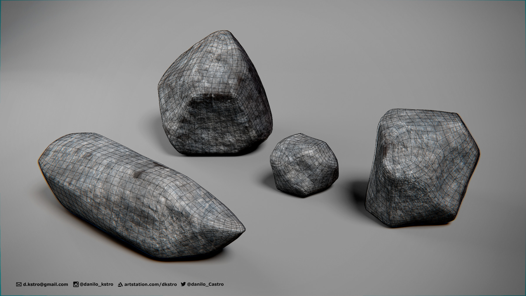 ArtStation - Rocks | 3D model | 2K Textures | Resources