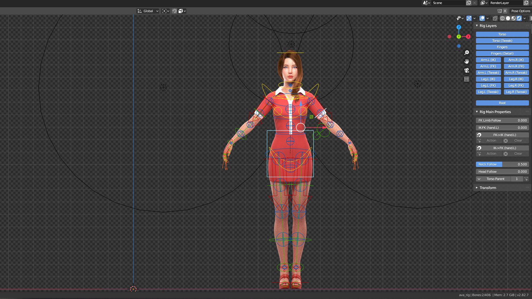 ArtStation - Ava - Rigged Female Character | Resources