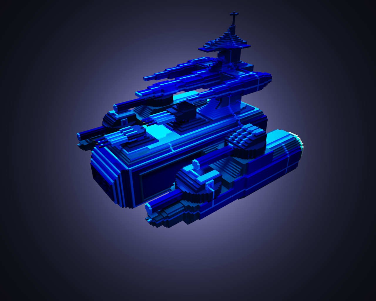 ArtStation - 3d voxel spaceship | Game Assets