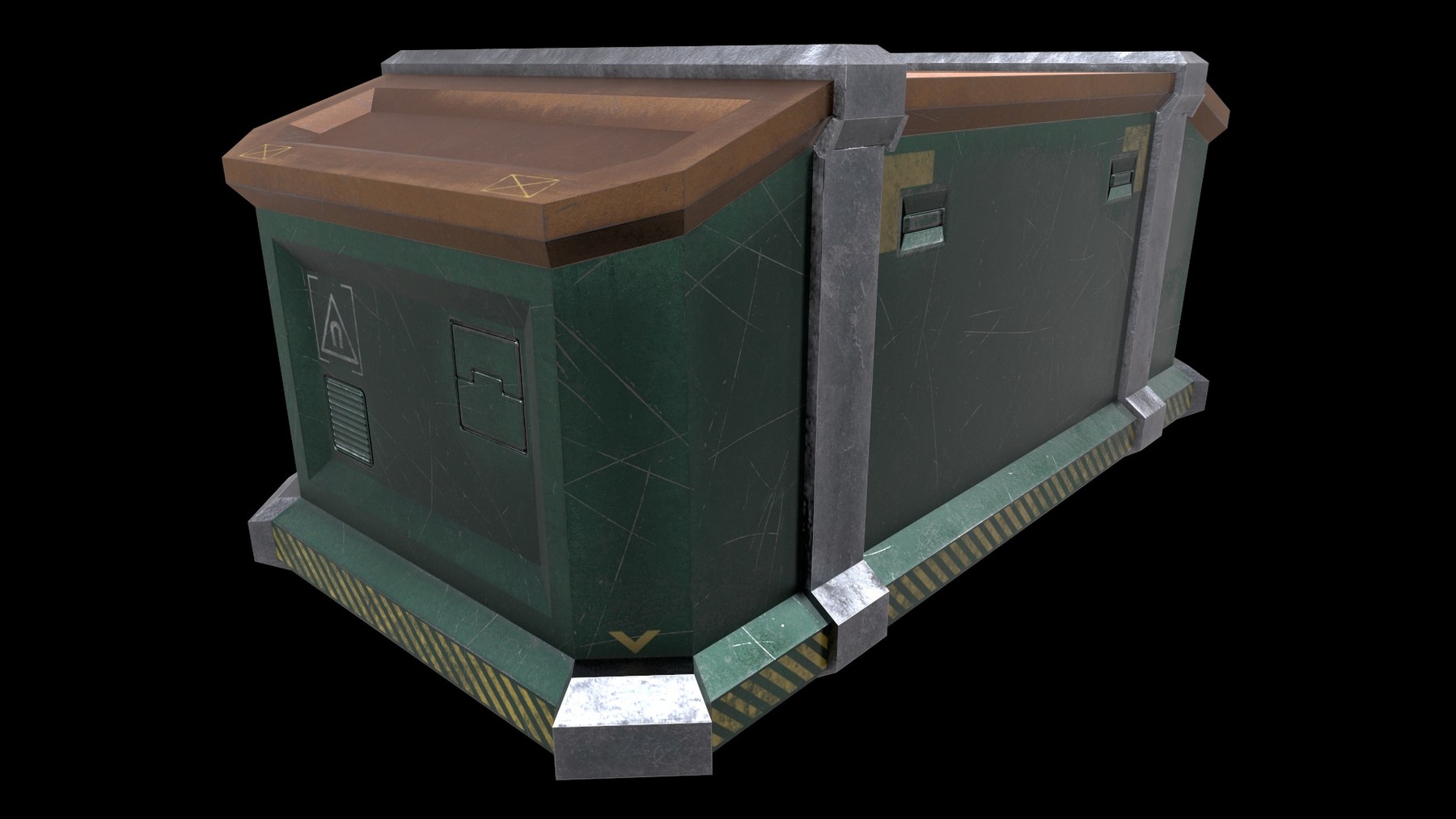 ArtStation - 6 Models Sci-fi Crate Pack (Container, Box) - Openable Door - Low Poly | Game Assets