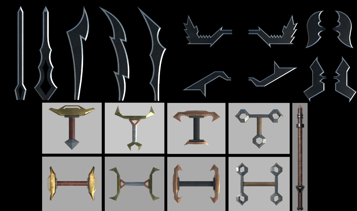 ArtStation - Medieval Sword Pack - Modular Weapons | Resources