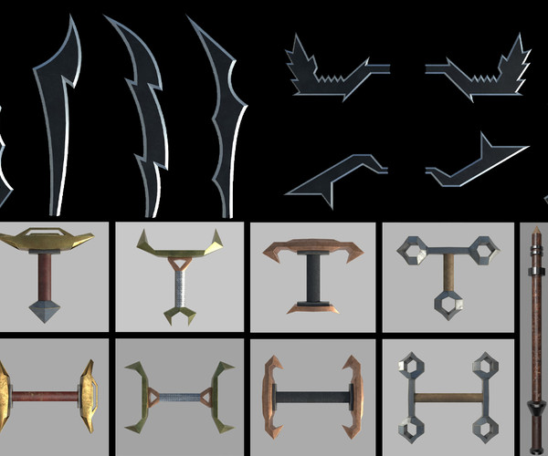 ArtStation - Medieval Sword Pack - Modular Weapons | Resources