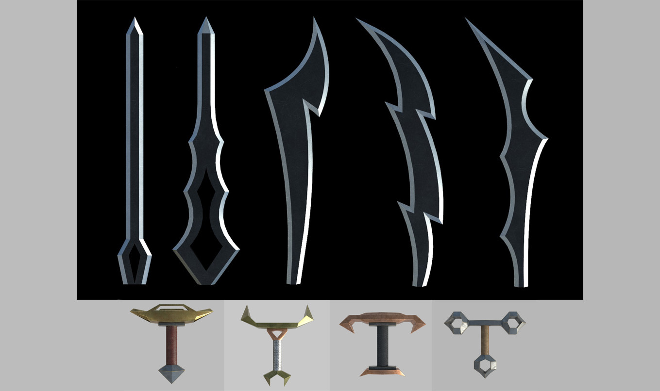 ArtStation - Medieval Sword Pack - Modular Weapons | Resources
