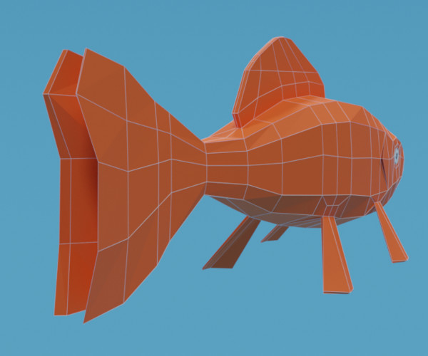 ArtStation - Low Poly Cartoon Goldfish | Game Assets