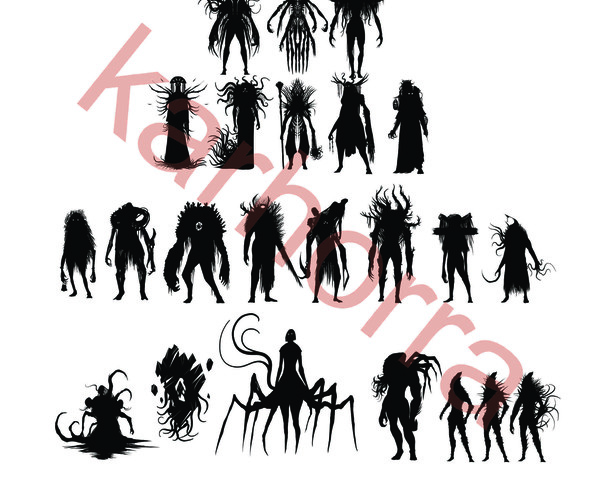 ArtStation - HORRORS – a pack of monster illustrations | Game Assets