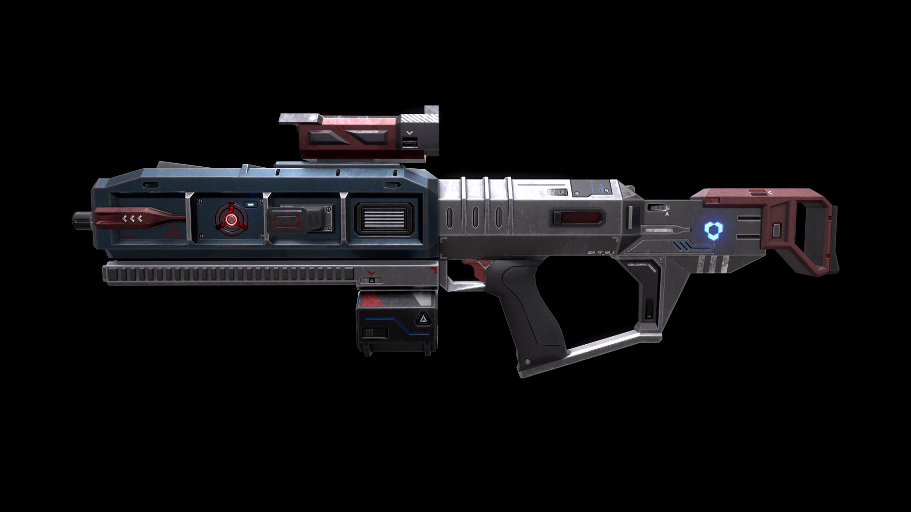 ArtStation - Sci-fi Heavy Machine Gun (Scope, Magazine, Bullets, Triger ...