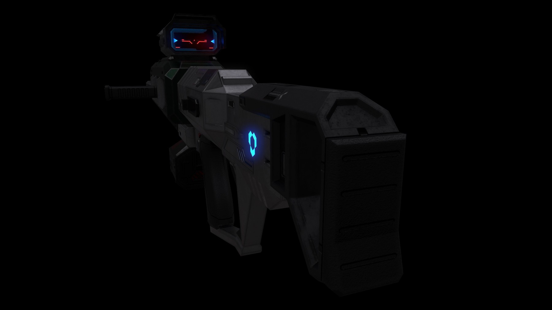 ArtStation - Sci-fi Heavy Machine Gun (Scope, Magazine, Bullets, Triger ...